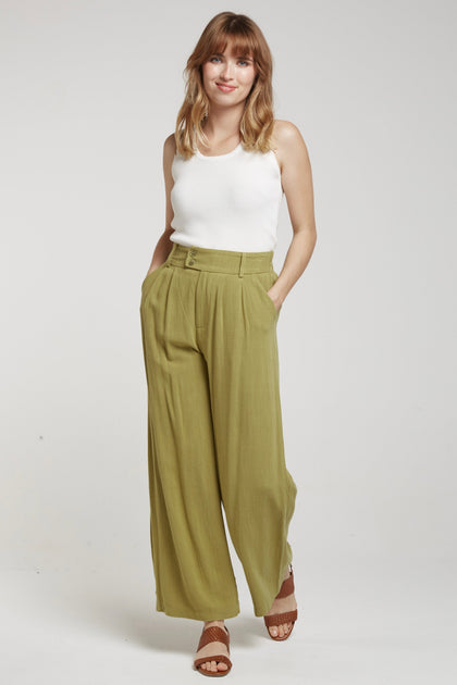 Pantalon BERYLE en coton et lin - Andy & Lucy